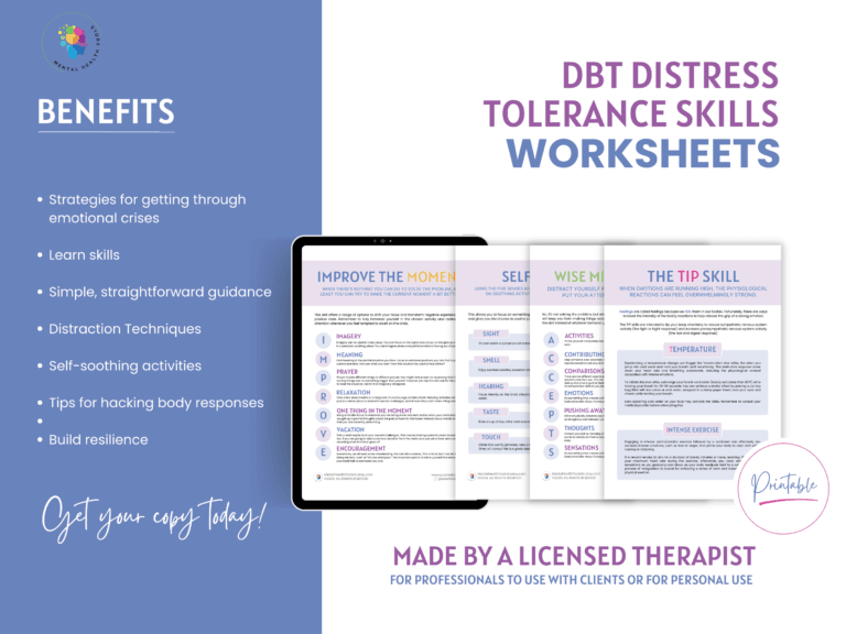 DBT Distress Tolerance Handouts Crisis Survival Skills | Suzette Bray, LMFT