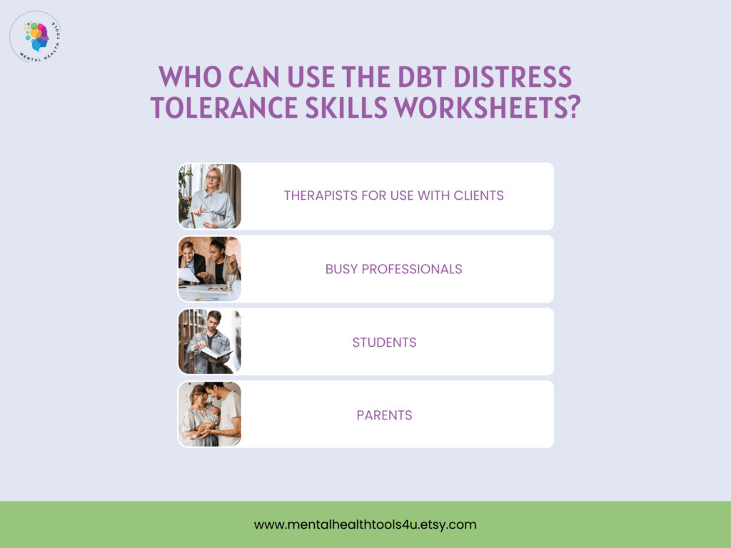 DBT Distress Tolerance Handouts Crisis Survival Skills | Suzette Bray, LMFT