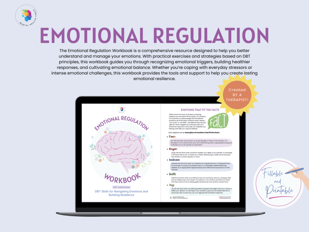 DBT Toolkit Emotional Regulation Workbook | Suzette Bray, LMFT