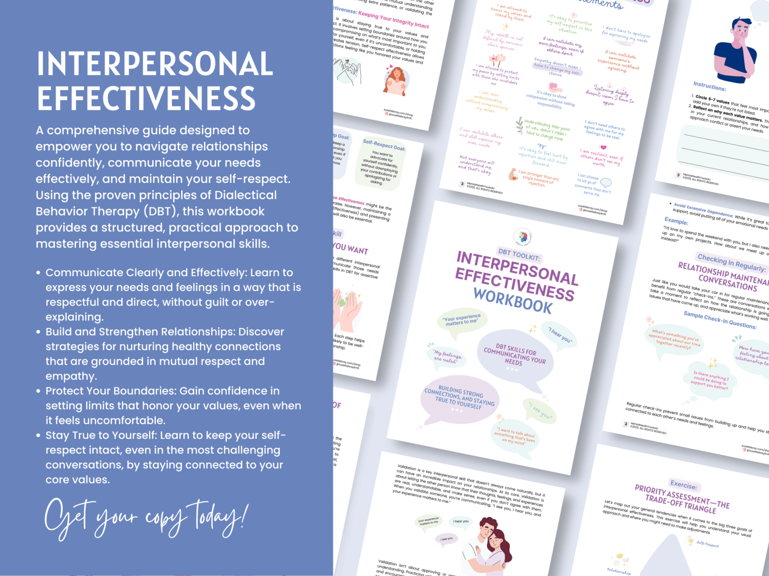 DBT Skills for Communication Interpersonal Effectiveness Workbook ...